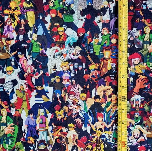 Other | Naruto Anime Collage 1 Yard Fabric | Poshmark